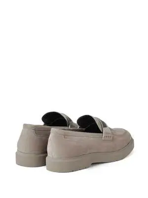 Brunello Cucinelli Embellished Suede Loafers - Multicolor