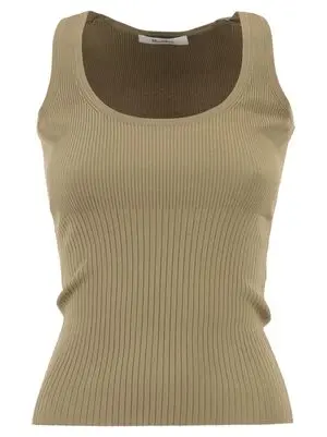 Max Mara Mxmghiro Viscose Blend Yarn Top - Yellow