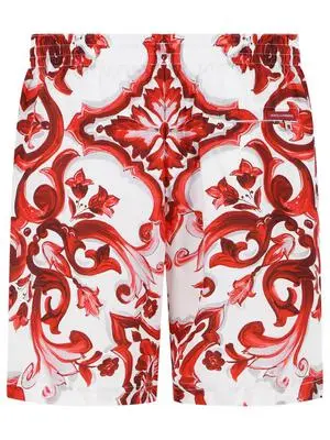 Dolce & Gabbana Maiolica Print Medium Boxer Shorts - White