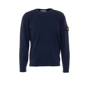 Stone Island Logo Sweater - Blue