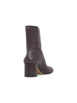 MAISON MARGIELA Tabi Leather Ankle Boots - Brown