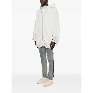 Rick Owens Asymmetric Zip Hoodie - Cream