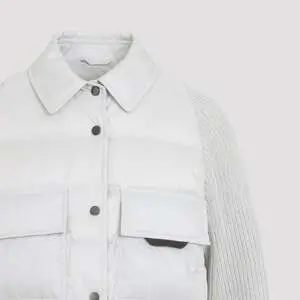 Brunello Cucinelli Hybrid Padded Jacket - Gray