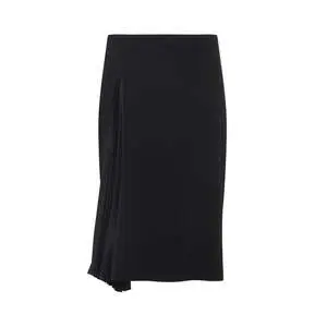 JIL SANDER Virgin Wool Midi Skirt - Black