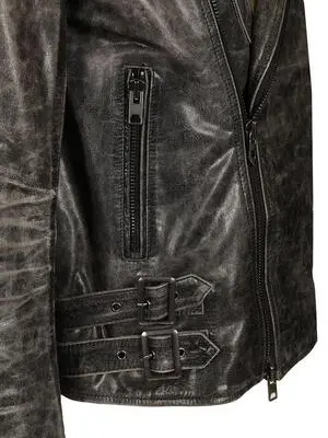 DIESEL® Leather Biker Jacket - Gray