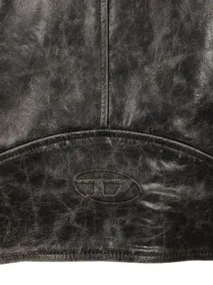 DIESEL® Leather Biker Jacket - Gray