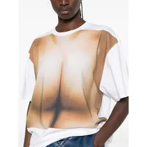 JEAN PAUL GAULTIER Trompe L'oeil Print T-shirt - White