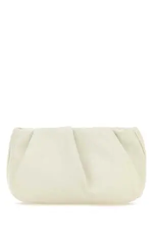 Burberry Ivory Nappa Leather Rose Clutch