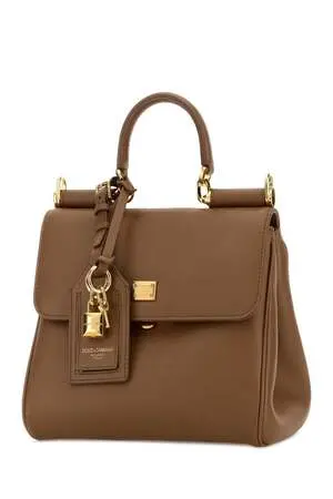 Dolce & Gabbana Biscuit Leather My Sicily Handbag - Brown