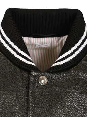 Thom Browne 4-bar Leather Bomber Jacket