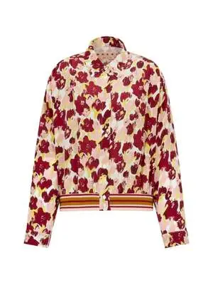 Marni Floral Striped Silk Shirt - Multicolor