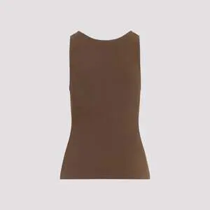 Saint Laurent Cassandre Tank Top - Brown