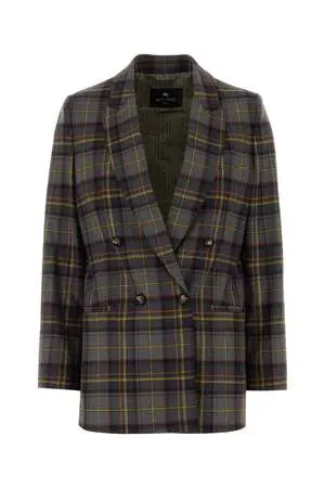 Etro Embroidered Stretch Wool Blazer - Multicolor