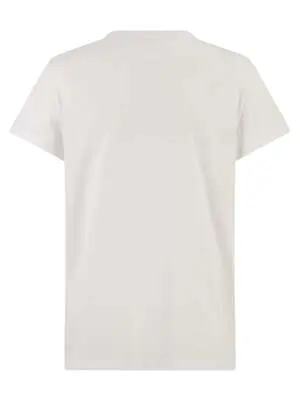 Max Mara Mxmspadino Cotton Jersey T-shirt With Graphic Print - White