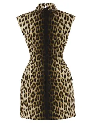 Sportmax Printed Cotton Mini Dress
