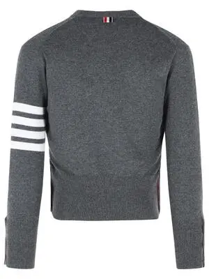 Thom Browne Classic 4 Bar' Grey Cashmere Cardigan