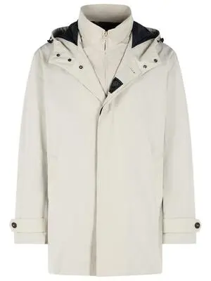FAY Microfaille Parka - Cream