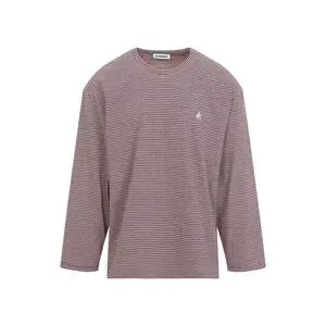 JIL SANDER Striped Long-sleeve T-shirt - Red
