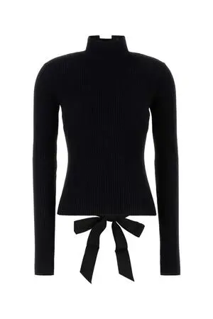 Balenciaga Stretch Viscose Blend Top - Black