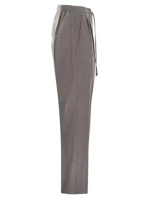 Max Mara Cashmere Drawstring Trousers - Gray
