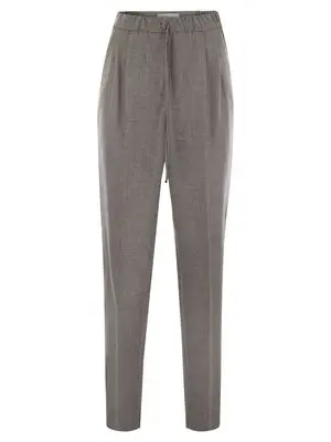 Max Mara Cashmere Drawstring Trousers - Gray