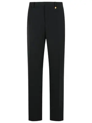 Versace Virgin Wool Trousers - Black