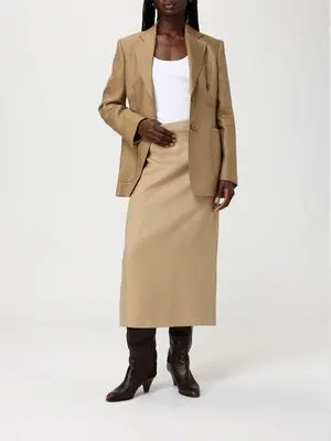 Max Mara Linen Midi Skirt - Cream