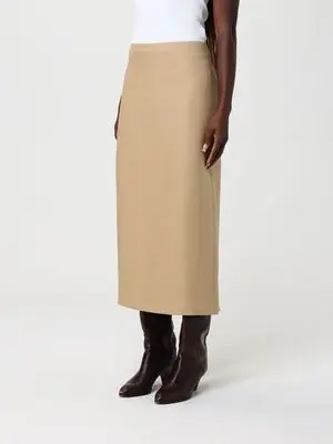 Max Mara Linen Midi Skirt - Cream