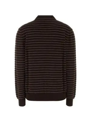 Miu Miu Cotton V-neck Sweater - Brown