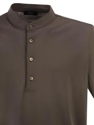 Herno Jersey Polo Shirt With Seraph Collar