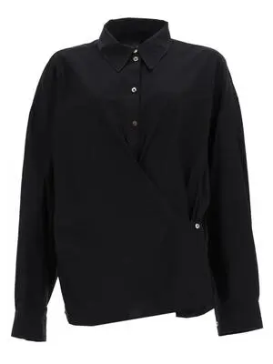 LEMAIRE Straight Collar Twisted Shirt - Black