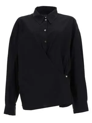 LEMAIRE Straight Collar Twisted Shirt - Black