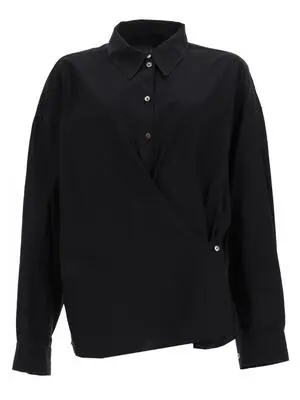 LEMAIRE Straight Collar Twisted Shirt - Black