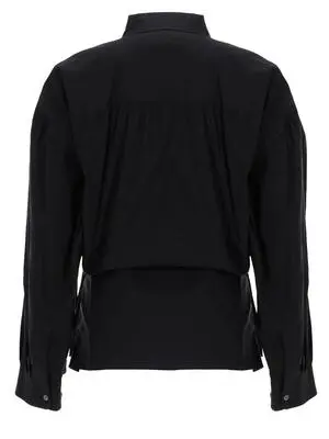 LEMAIRE Straight Collar Twisted Shirt - Black