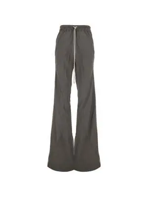 Rick Owens Flared Trousers With Drawstring - Gray