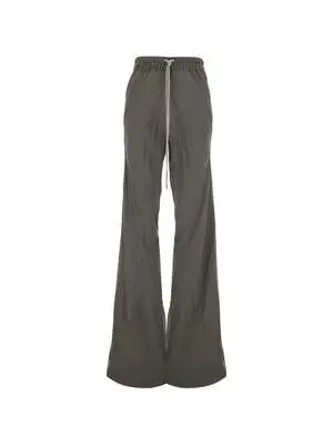 Rick Owens Flared Trousers With Drawstring - Gray