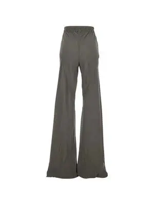 Rick Owens Flared Trousers With Drawstring - Gray