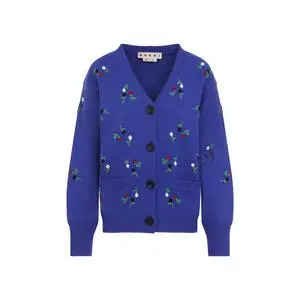 Marni Embroidered Floral Cardigan