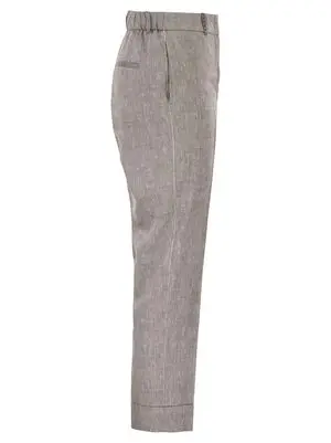 Peserico Wool Blend Flannel Trousers