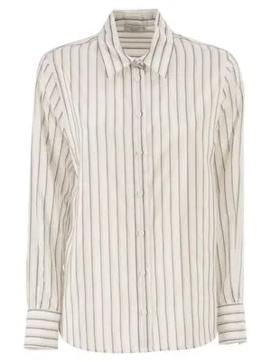 Peserico Cotton And Silk Organza Shirt - Multicolor