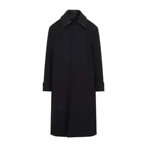 Bottega Veneta Technical Wool Trench - Black