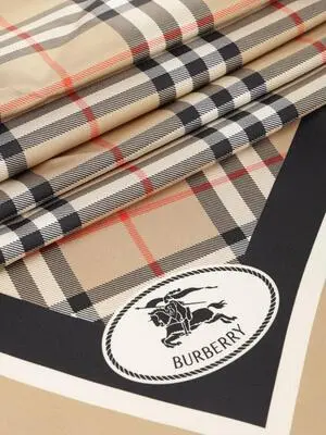 Burberry Check Silk Scarf - Cream