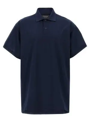 Balenciaga Embroidery Polo Shirt - Blue