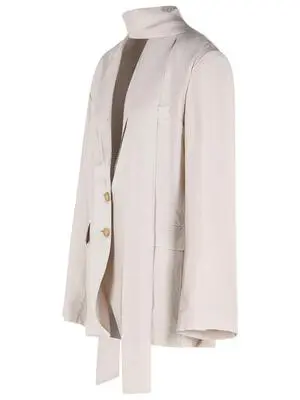 Acne Studios Blazer In Cupro Beige