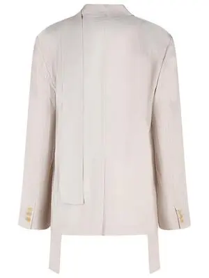 Acne Studios Blazer In Cupro Beige