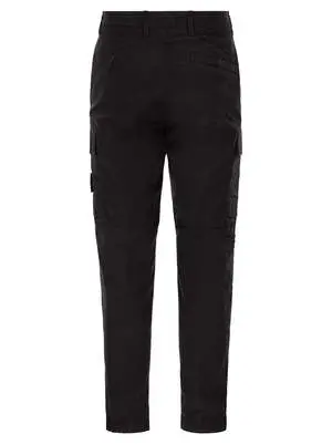 Stone Island Regular Tapered Fit Cargo Trousers - Black
