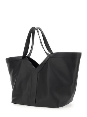 Saint Laurent Leather Tote Bag - Black