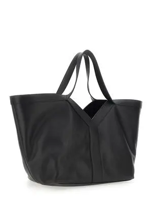 Saint Laurent Leather Tote Bag - Black
