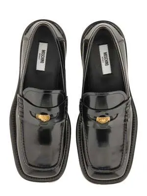 Moschino Berlin Leather Moccasins