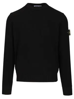 Stone Island Crew Neck Sweater - Black